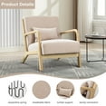Bonzy Home Mid Century Modern Accent Chair, Beige - Walmart.com