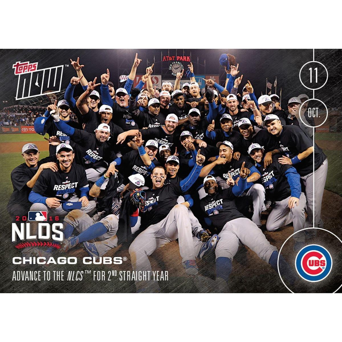 MLB Chicago Cubs Advance To The NLCS #572B Topps NOW Trading Card ...