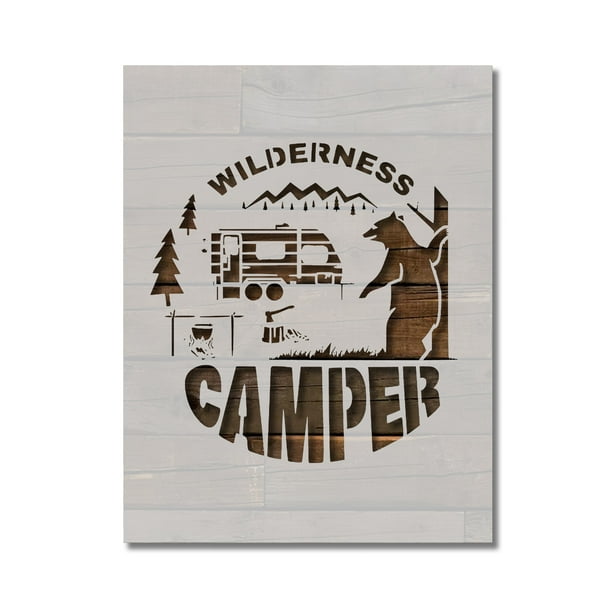 Wilderness Camper RV Stencil Template Reusable 8.5 x 11 Inches for ...