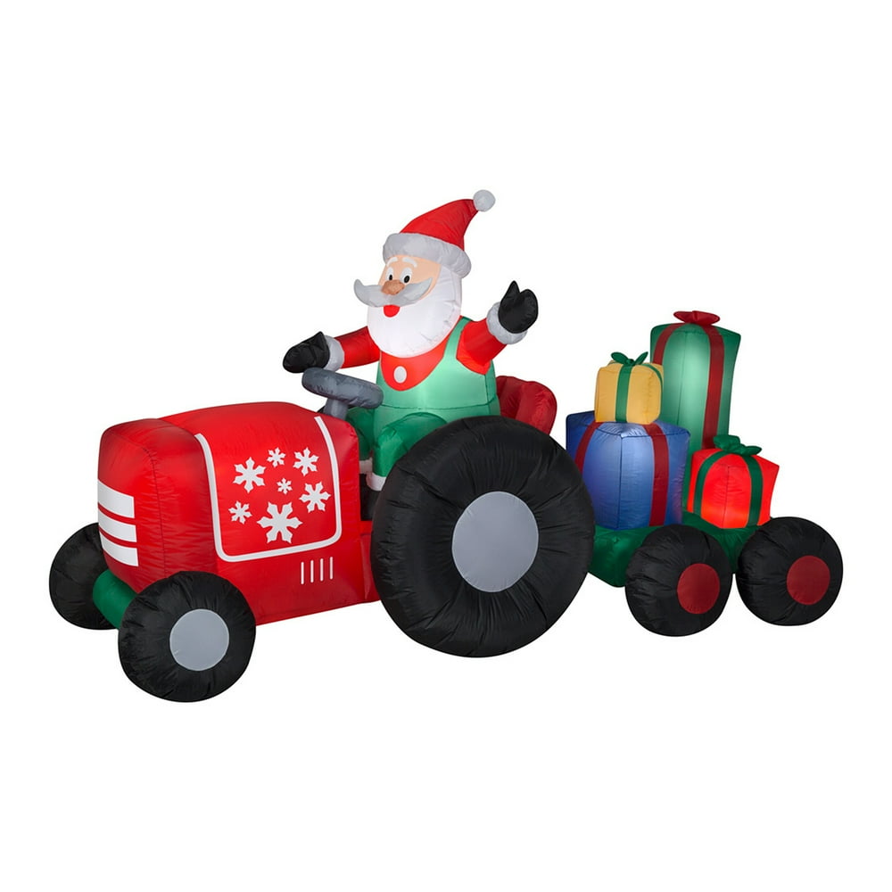 8.5 ft. Inflatable Santa on Tractor - Walmart.com - Walmart.com