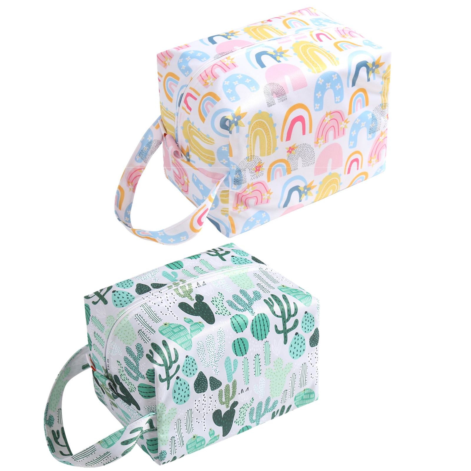 2PCS Baby Wet Dry Bag Cloth Diaper Organizer Bag Nappy Pouch Reusable ...