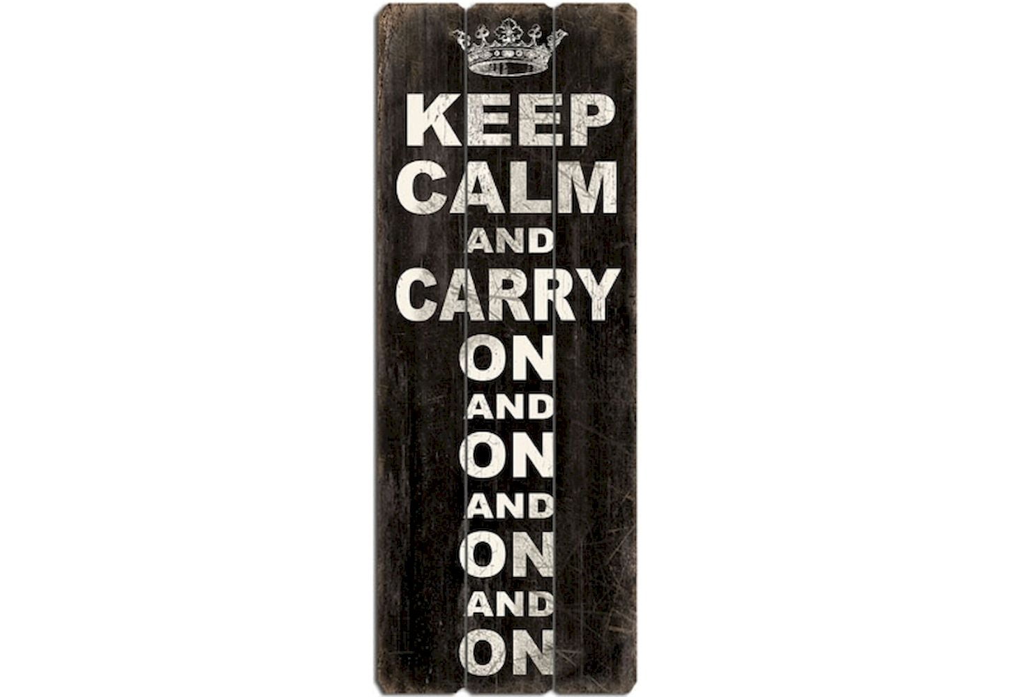 "Keep Calm And Carry On " Wooden Sign - Walmart.com