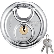Puroma 2-3/8" (60mm) Discus Padlock, 304 Stainless Steel Round Lock ...