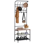 Coat Rack With Bottom Shelves Standard Clothing Rack Standing Coat Rack ...