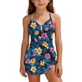 Mitankcoo Girls One Piece Swimsuits Fashion Print Built-in-Bra ...