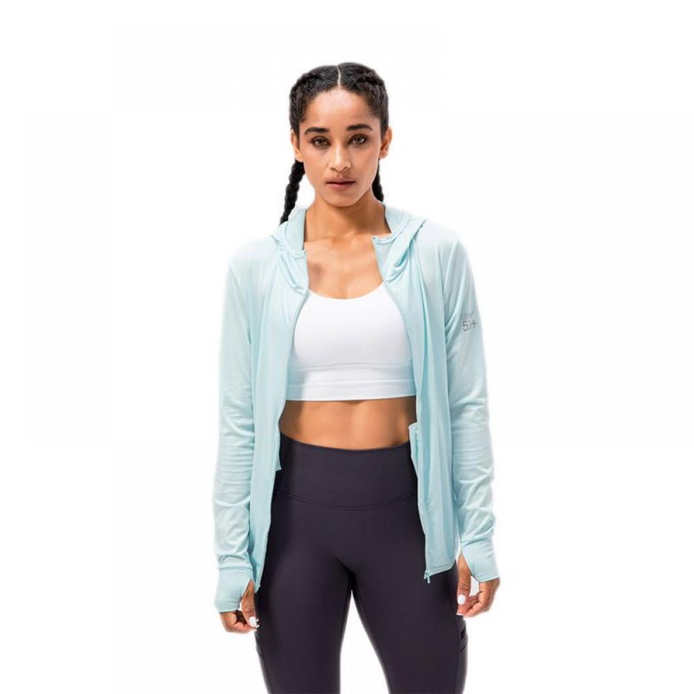 Women's UPF 50+ UV Sun Protection Clothing Zip Up Lightweight Hoodie ...