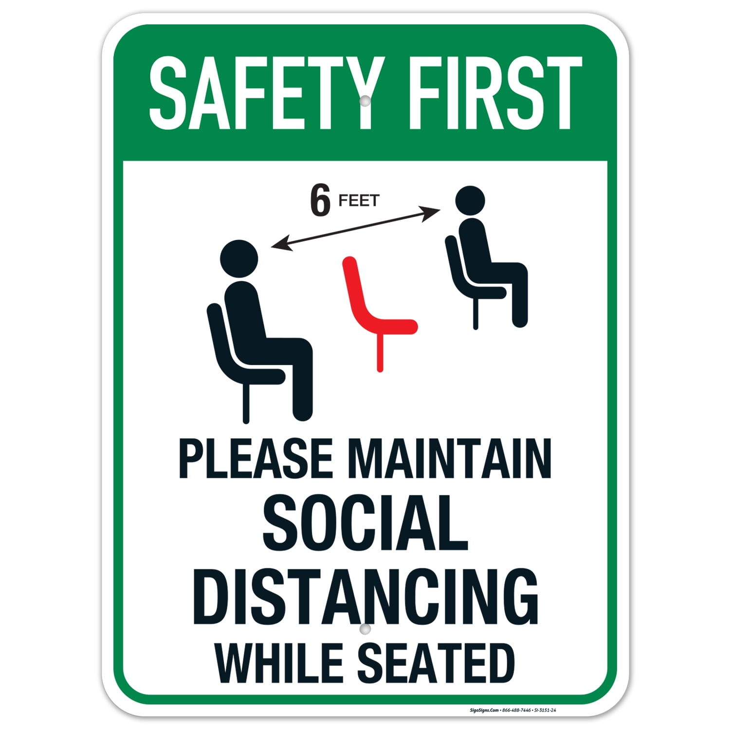 Social Distancing Sign, Bilingual Social Distancing Sign, English ...