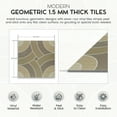 PowerSellerUSA Self-Stick Vinyl Modern Geometric Floor Tiles Ultra Durable 1.5mm Thick Tiles, 1 ...