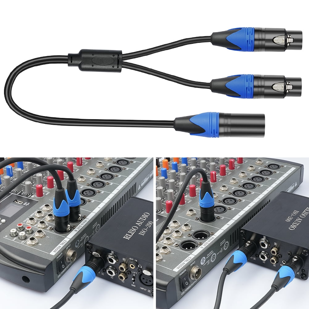 Adaptador Cable Micrófono Audio A 2 Cables XLR Y 50 Cm Artículo Útil ...