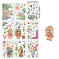 9 Sheets Butterfly Flower Gnomes Window Sticker Adhesive Reusable PVC ...