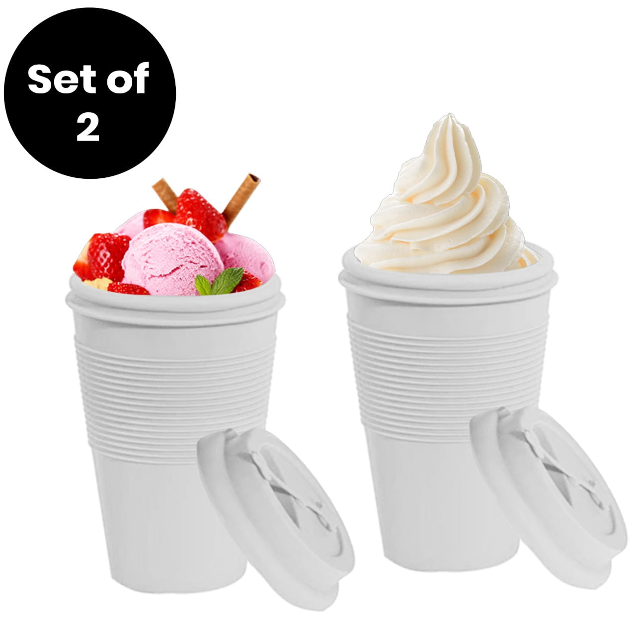 ITPCINC Reusable Silicone Cups for Coffee with Lids, Reusable Travel ...