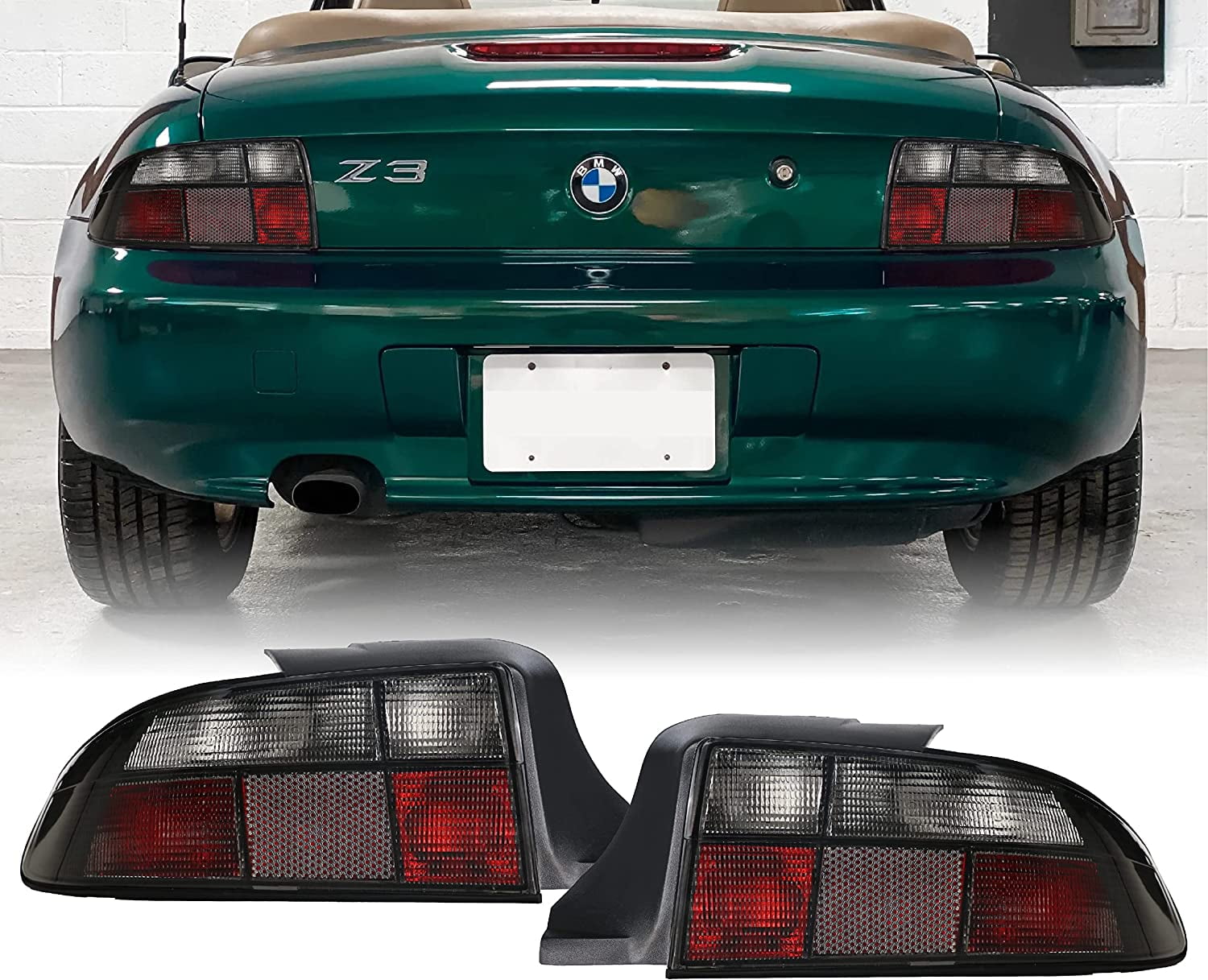 96-99 Z3 E37 Roadster Tail Lights - OE Euro Style Frosted Smoke Rear ...