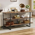 Flycity 55" Console Table with 3 Tier Storage Shelves, Industrial ...