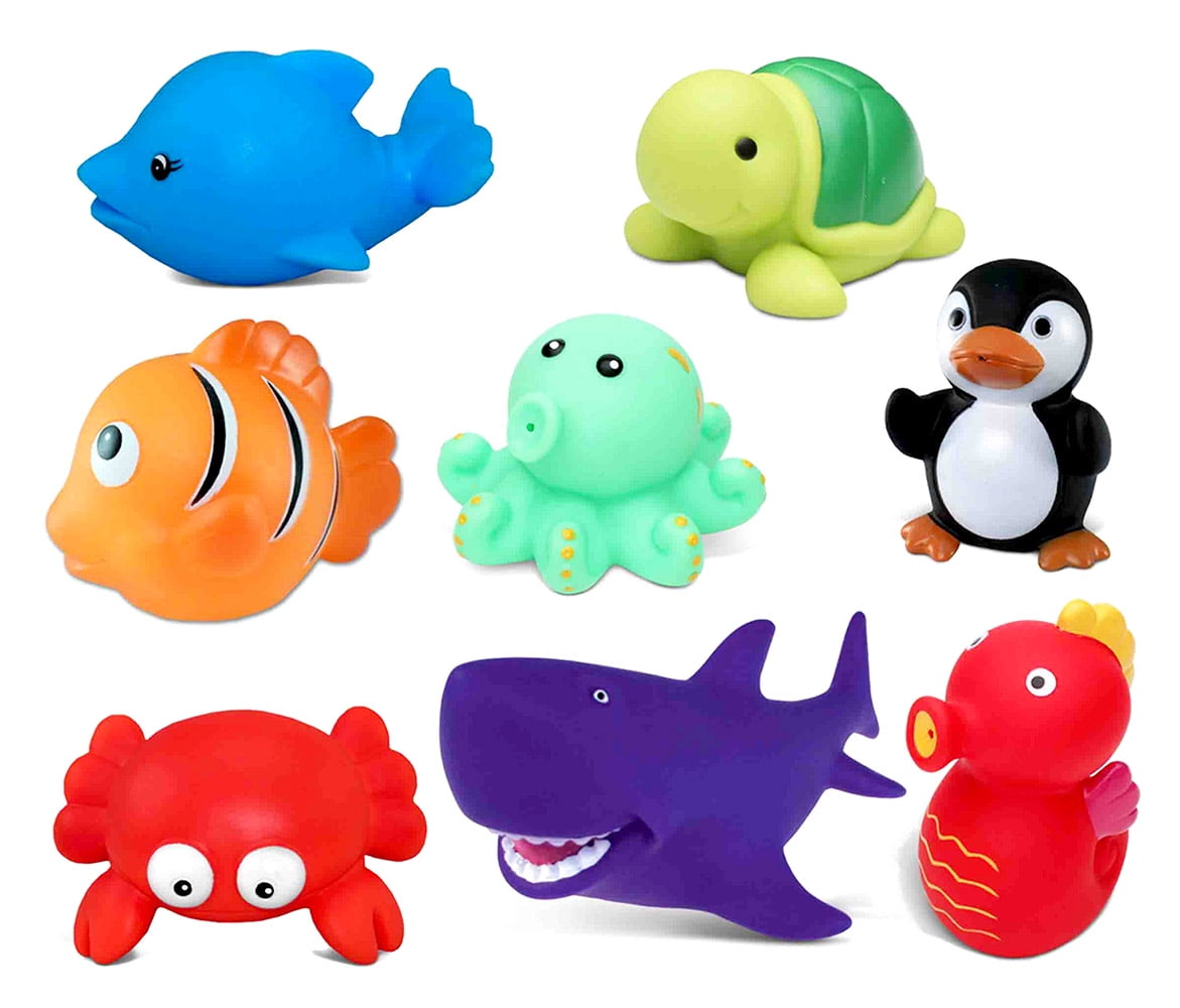 Dollibu Bath Buddies Ocean Critters Rubber Squirter Toys - Crab ...