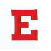 Alphabet Letter - E - Color Red - 2" Block Style - Iron On Embroidered ...