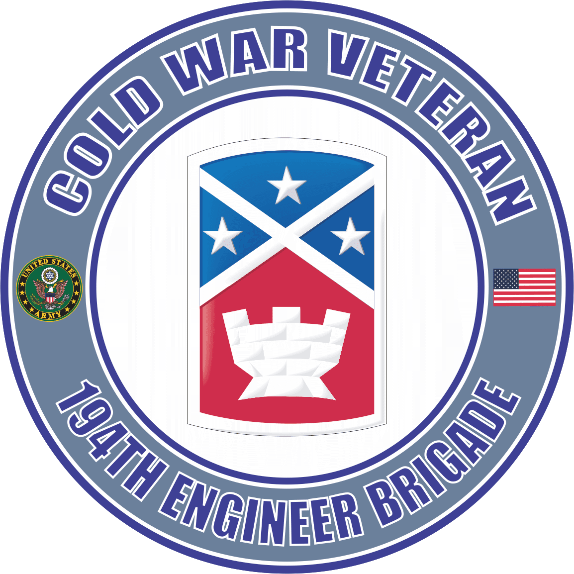 3.8 Inch U.S. Army Cold War 194th Engineer Brigade Veteran Decal ...