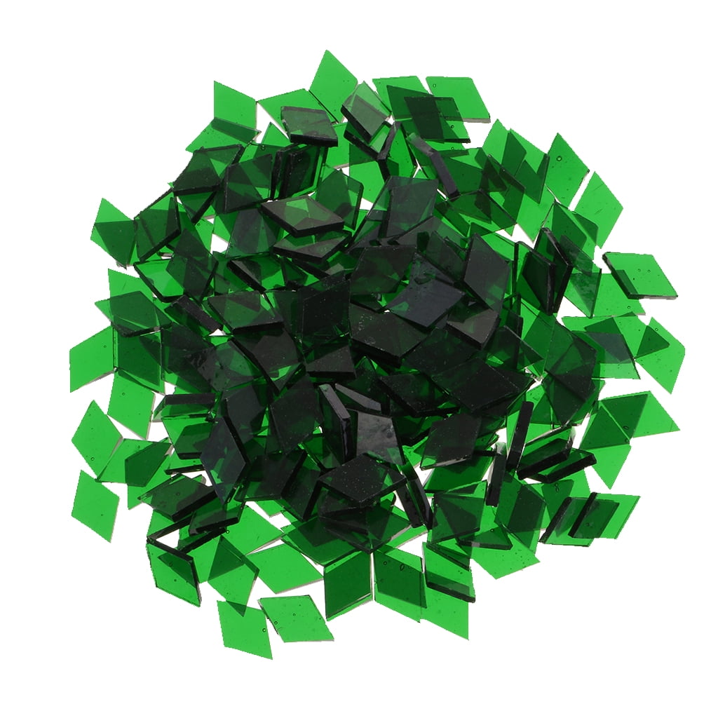Spring Green glass supplies 250 gr Green mosaic glass tiles stained ...