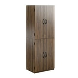 Mainstays 4-Door 5' Storage Cabinet, Walnut - Walmart.com