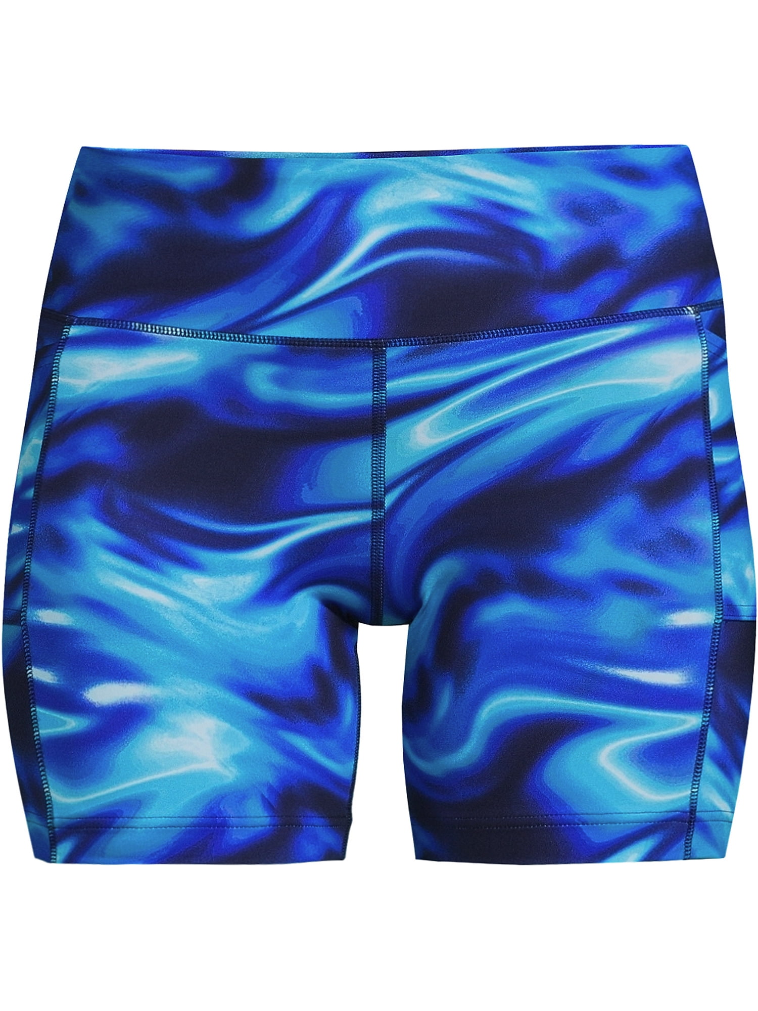 Lands End Womens Plus Size Chlorine Resistant High Waisted 6 Bike Swim Shorts With Upf 50 Sun