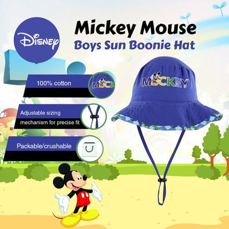 Disney - Disney Mickey Mouse Toddler Boys Sun Boonie Hat - Age 1-5 ...