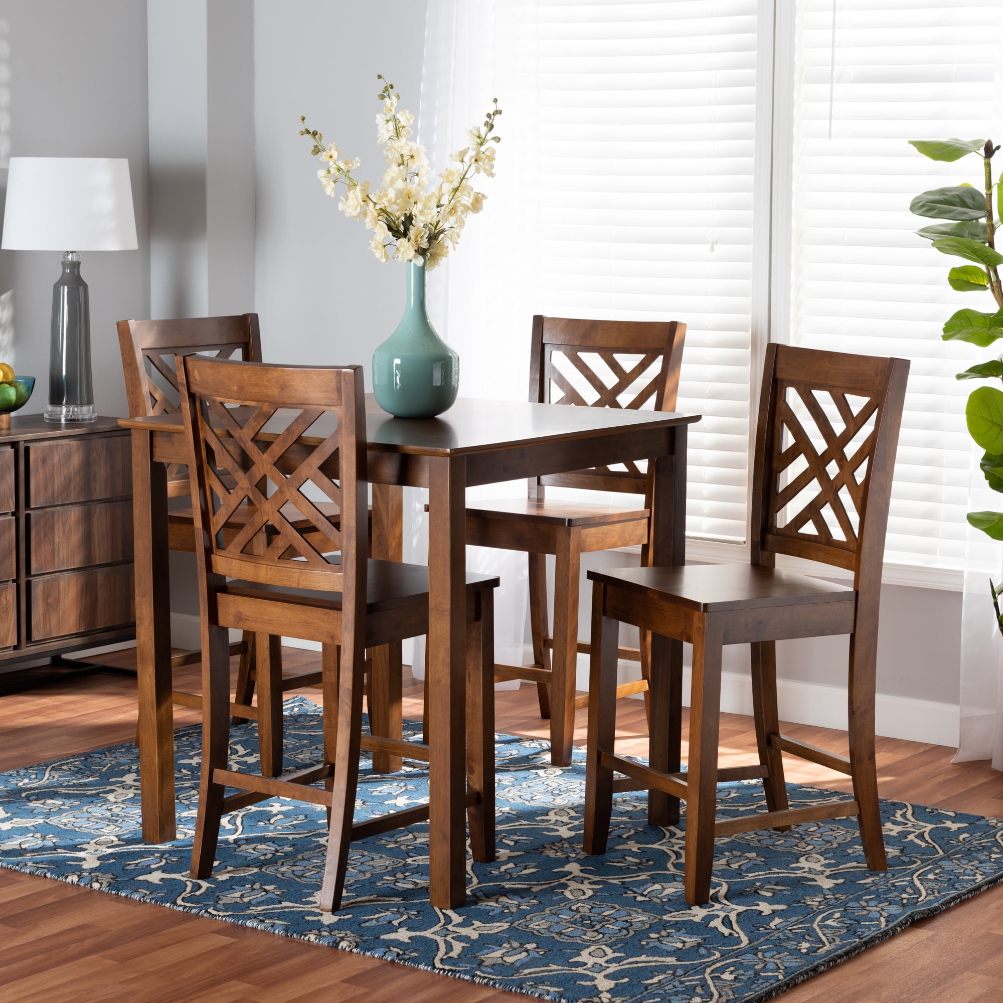 Baxton Studio Caron Modern and Contemporary Walnut Brown Finished Wood ...