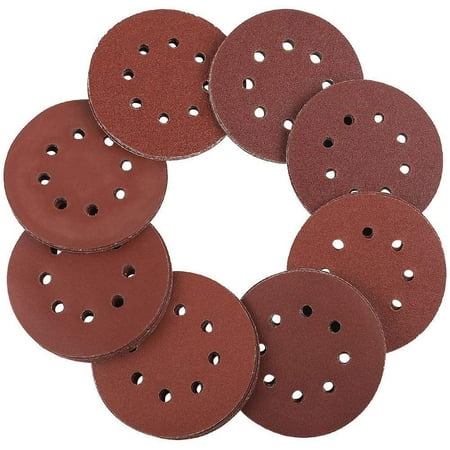 Sanding discs 125 mm Velcro - 100 pieces of sandpaper for eccentric ...