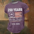 Bainana Male Summer Retro T Shirts Casual Independence Day 250 Years ...