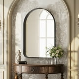 BEAUTYPEAK 36"x 24" Arched Bathroom Vanity Mirror With Deep Frame ...