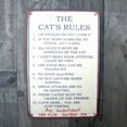 Funny Cat's 10 Rules Novelty Tin Sign Metal Home Wall Art Pet Lover ...