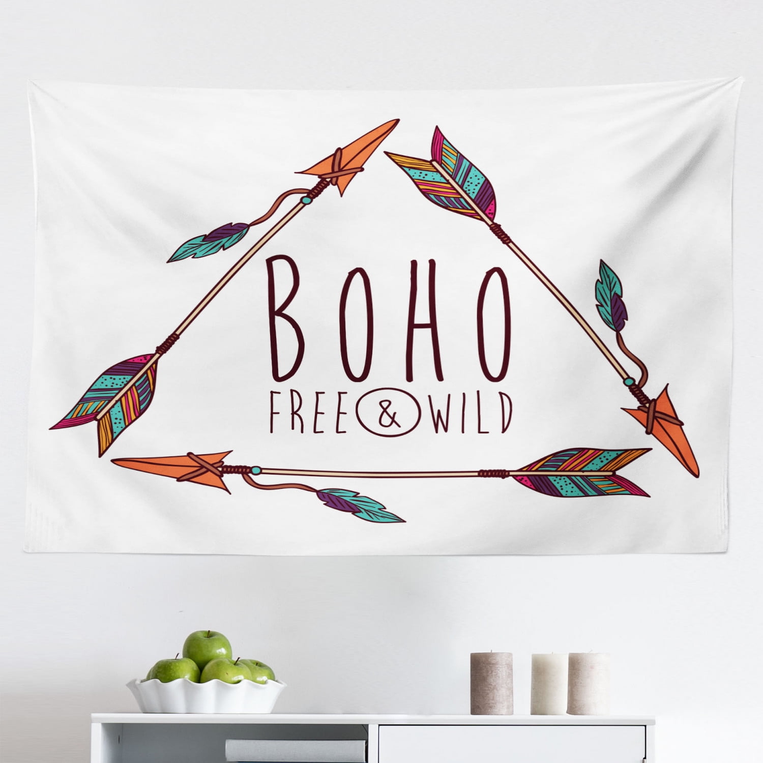 Arrow Tapestry, Colored Geometric and Maya Patterns and Arrows Bohemian ...