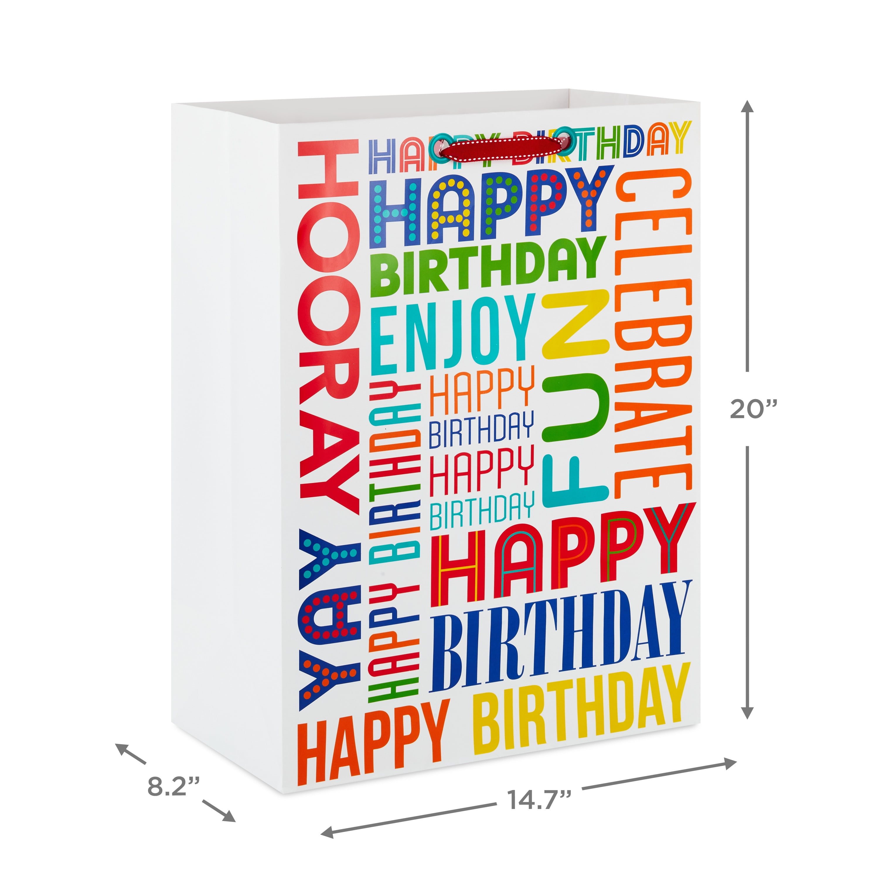 Hallmark 20" Mega Gift Bag for Birthdays (Happy Birthday, Hooray ...
