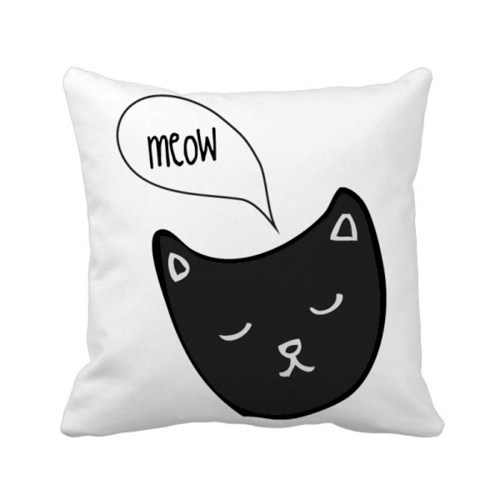 Click here for Unbranded Black Cat Head Mewing Animal Throw Pillo... prices