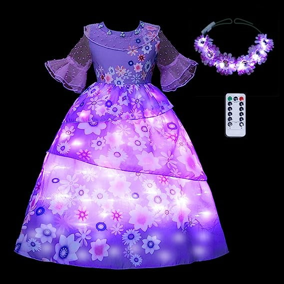 Light Up Princess Costume Dress for Girls Party - Walmart.com
