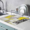 Abstract Yellow Gray Graffiti Dish Drying Mats for Kitchen Counter ...