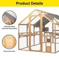 Syngar Orange Extra Large Wooden Cat House 110.2", Outdoor Luxury Cat ...