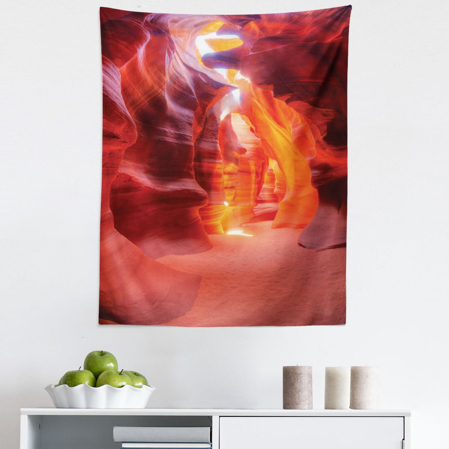 USA Tapestry, Sunbeam Piercing Through Sandstone at High Noon in ...