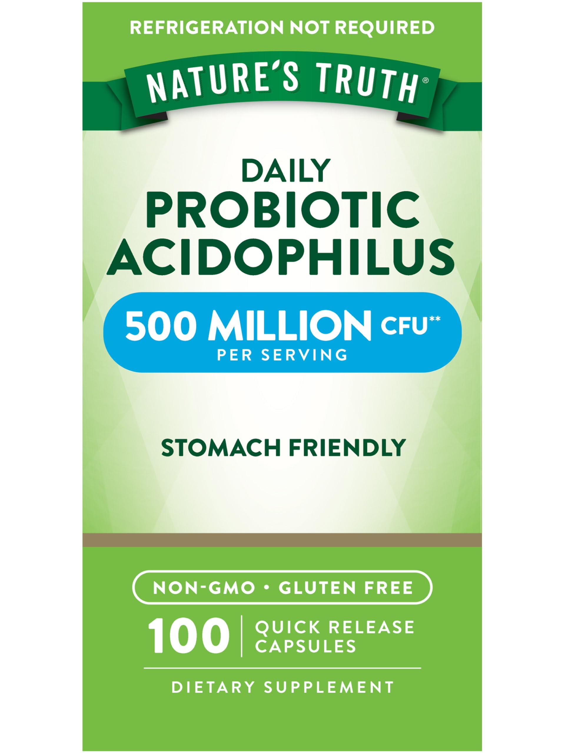 Probióticos Nature's Truth 500 millones de CFU 100 cápsulas | Walmart ...
