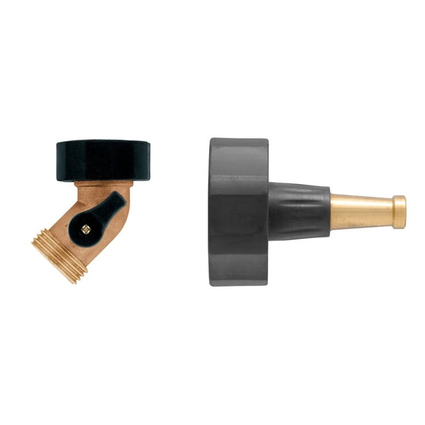 Orbit Brass Goose-neck with Shut-off and Brass Sweeper Nozzle Bundle ...