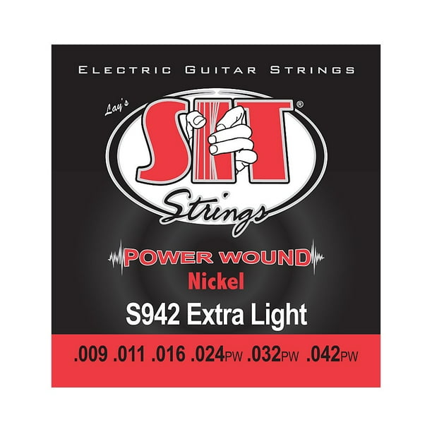 SIT Strings S942 Extra Light Power Wound Nickel Electric Guitar Strings ...