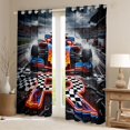 Castle Fairy Fiery Race Car Blackout Curtains Set of 2 (52x84 Each) for ...