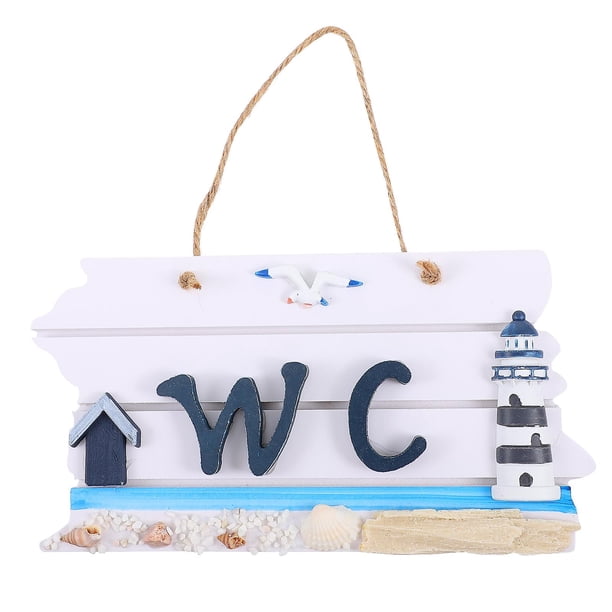 Adornos artesanales Letreros de baño Decoración Letrero de inodoro ...