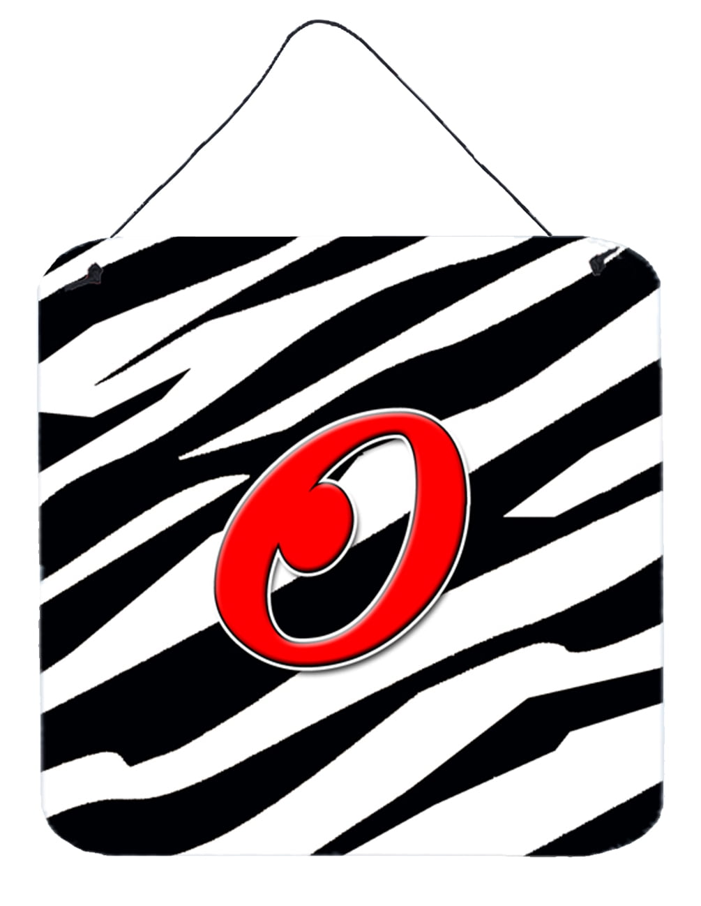 Letter O Initial Monogram - Zebra Red Wall or Door Hanging Prints ...