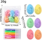 Easter Egg Painting Kit Paintable Flocking Eggs DIY White Easter Eggs ...
