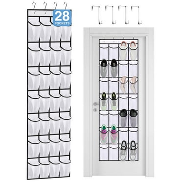 Walmart 2 Pack Hanging Closet Over the Door Shoe Organizer, 36 Mesh ...