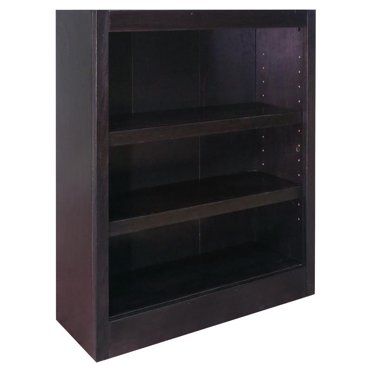 Bowery Hill 84" Tall 12-Shelf Double Wide Wood Bookcase in Dry Oak ...
