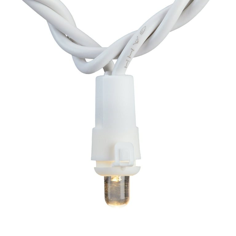 Mini Led Lights White Wire Dome Mainstays 100 Count Warm White LED