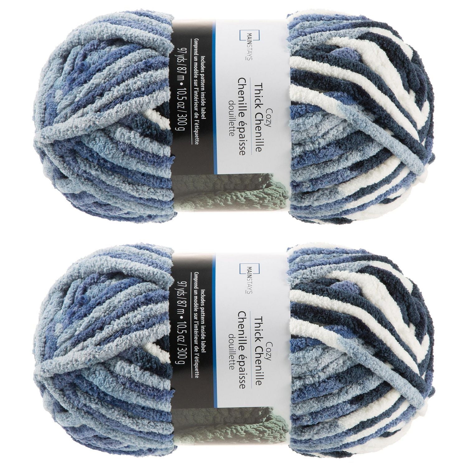 Click here for Mainstays 2 Pack Blue Breeze Thick Yarn prices