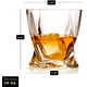 Set of 6 Twist Whiskey Glass - Lead Free Crystal Old Fashioned Glasses ...