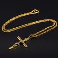 A Vintage Metal Crucifix Pendant Necklace, Featuring Religious Elements ...