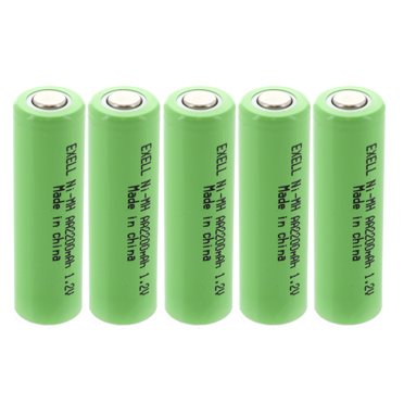 Exell 1.2V NIMH AAA 800mAh Rechargeable Button Top Battery - Walmart.com
